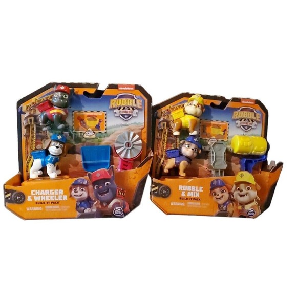 Toys | Rubble Crew Charger Wheeler Rubble Mix Build It Pack Lot Paw ...